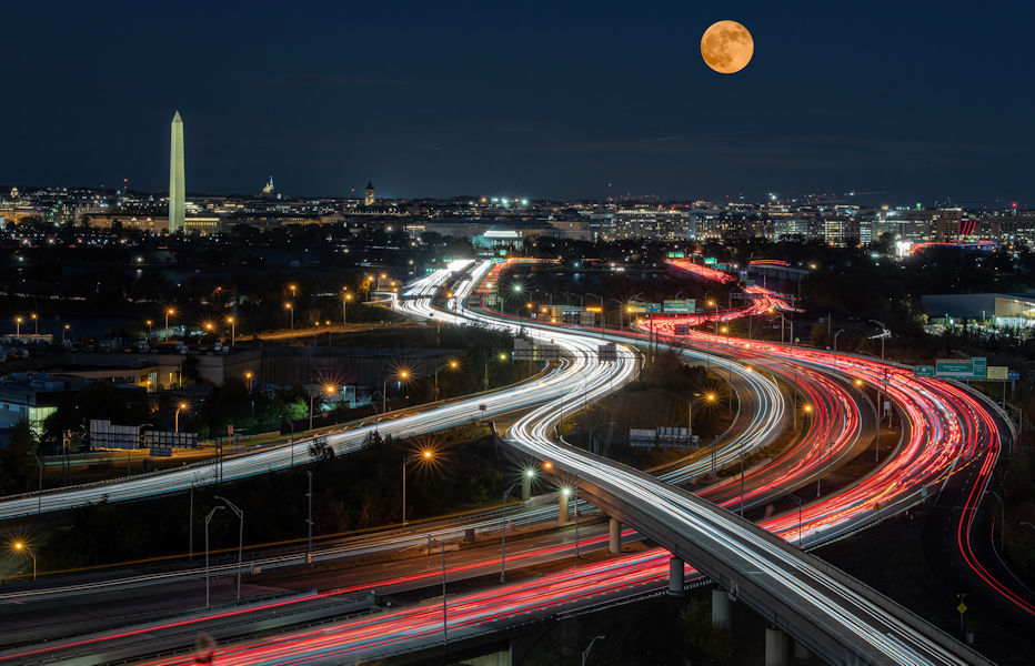 Full Moonrise over the Nation's Capital from the Skydome | Washington ...
